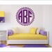 Monogram Wall Decal Personalized Wall Monogram Vinyl Decal - Etsy