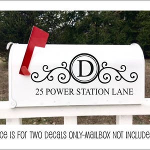 Mailbox Decals-set of Two Vinyl Decals-address Decals for Mailbox ...