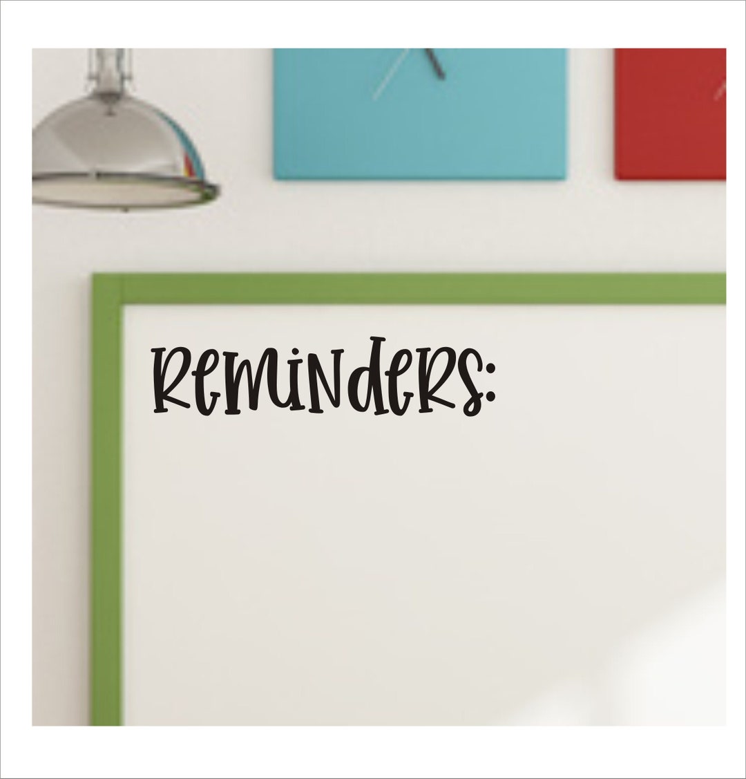 Reminders Decal for Classroom Whiteboard or Chalkboard Teacher Decals ...