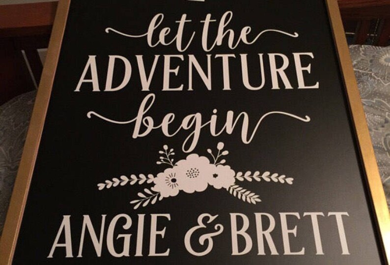 Floral Wedding Deal Let the Adventure Begin Personalized - Etsy New Zealand
