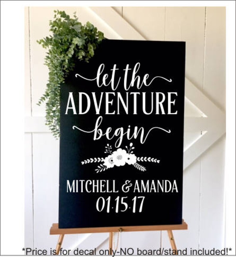 Floral Wedding Deal Let the Adventure Begin Personalized - Etsy New Zealand