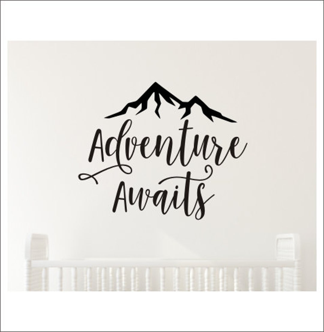Adventure Awaits Decal Vinyl Wall Decor Boys Adventure Themed Nursery ...