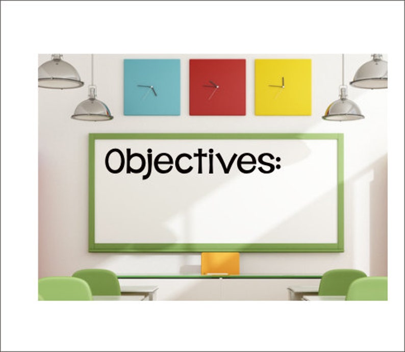 Objectives Decal Vinyl Decal School Classroom Decal Vinyl Wall | Etsy