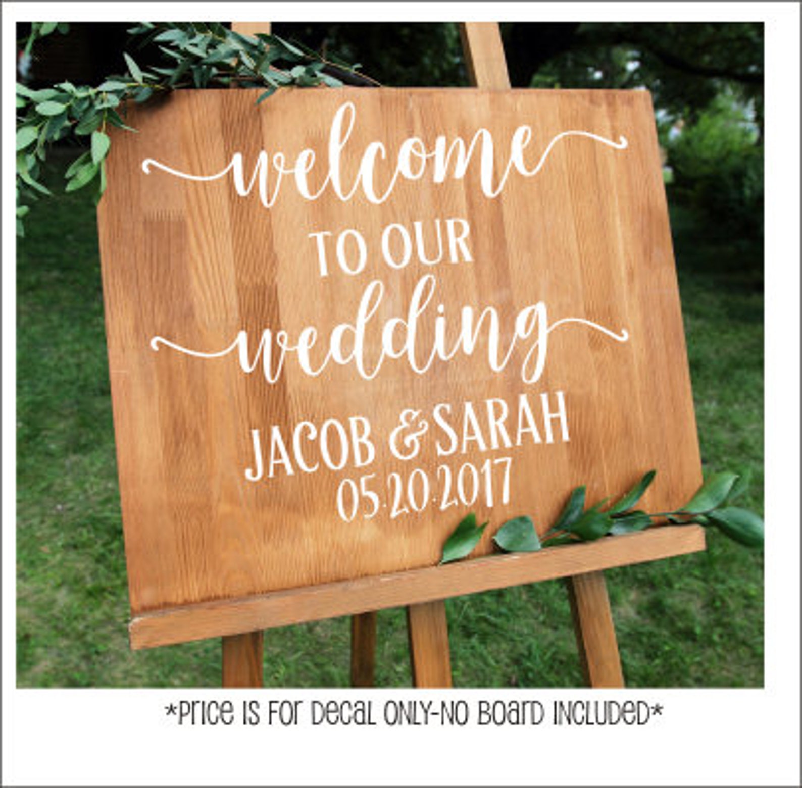 Welcome Wedding Decal Welcome to Our Wedding Rustic Wedding | Etsy