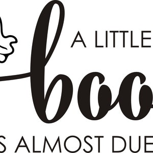 A Little Boo is Almost Due Decal, Halloween Baby Shower Sign - Etsy