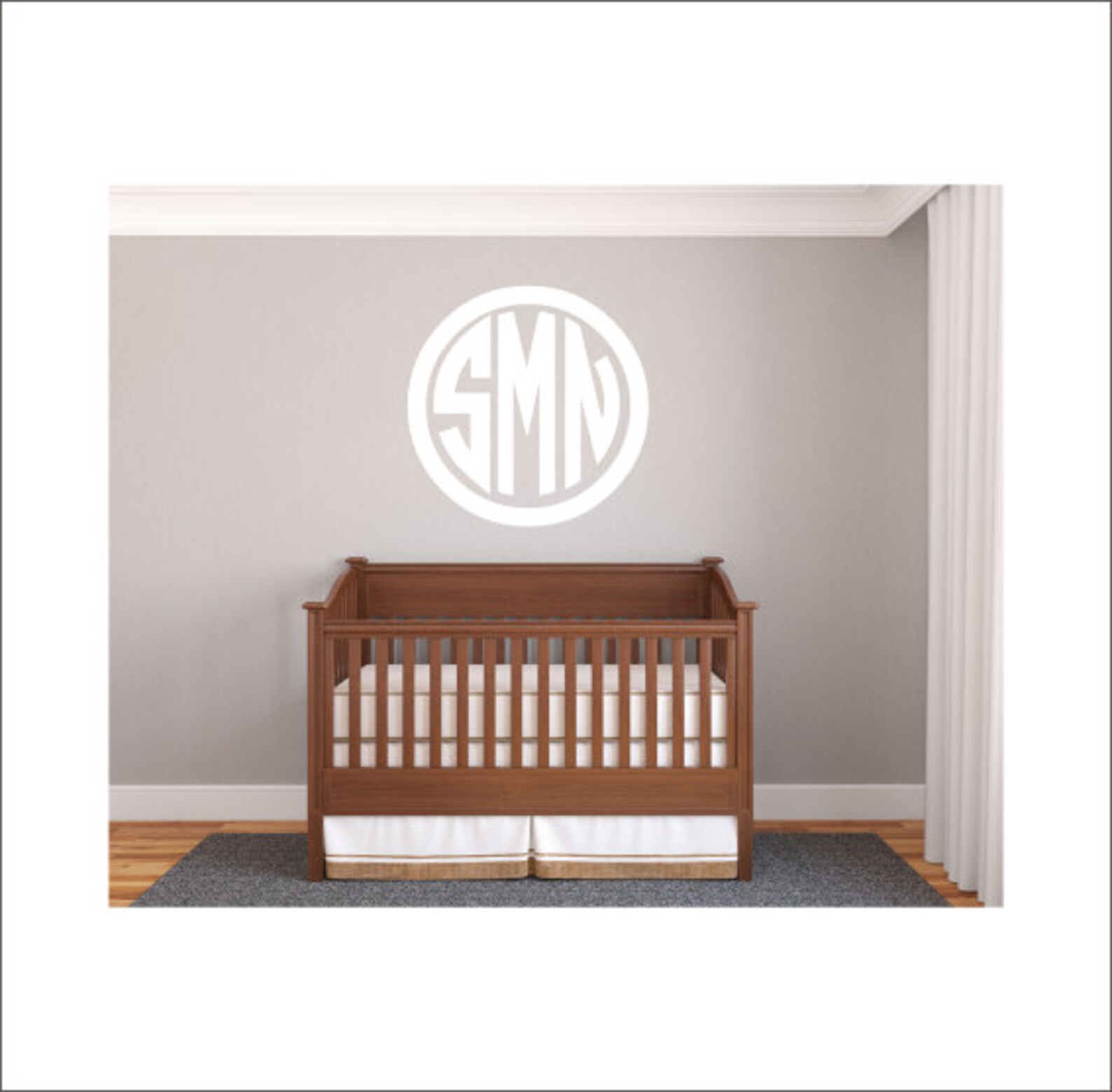 Monogram Vinyl Decal Monogram Wall Decal Vinyl Wall Decal Monogram With ...