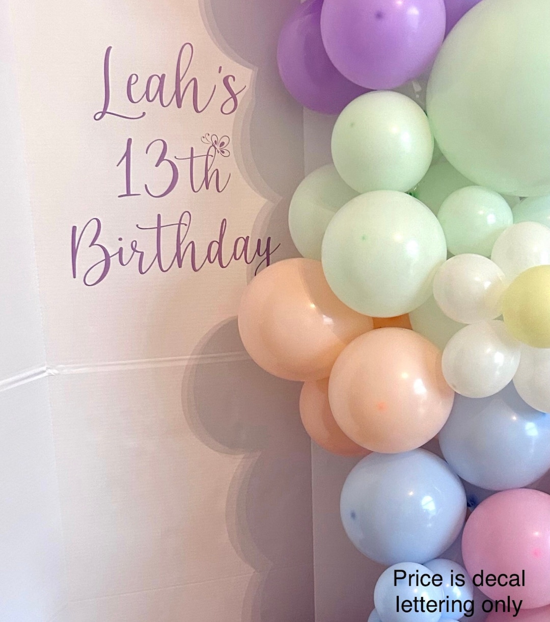 13th Birthday Decal for Balloon Arch or Sign Making Vinyl Decal for ...