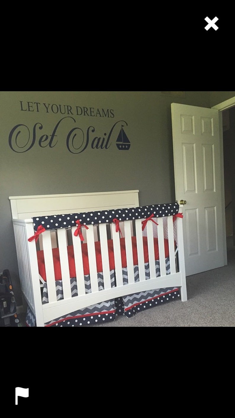 Nautical Wall Decal Let Your Dreams Set Sail Vinyl Wall Decor | Etsy