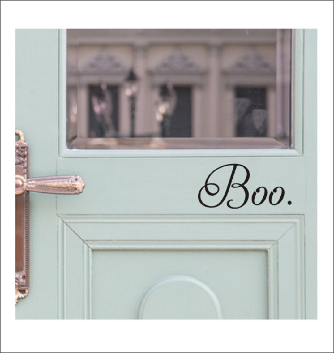 Boo Vinyl Decal Door Decal Halloween Vinyl Decal Boo Door Decal Holiday ...