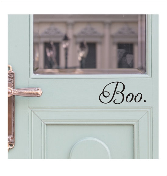 Boo Vinyl Decal Door Decal Halloween Vinyl Decal Boo Door - Etsy