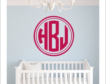 Custom Name Decal Personalized Monogram Large Bold Wall