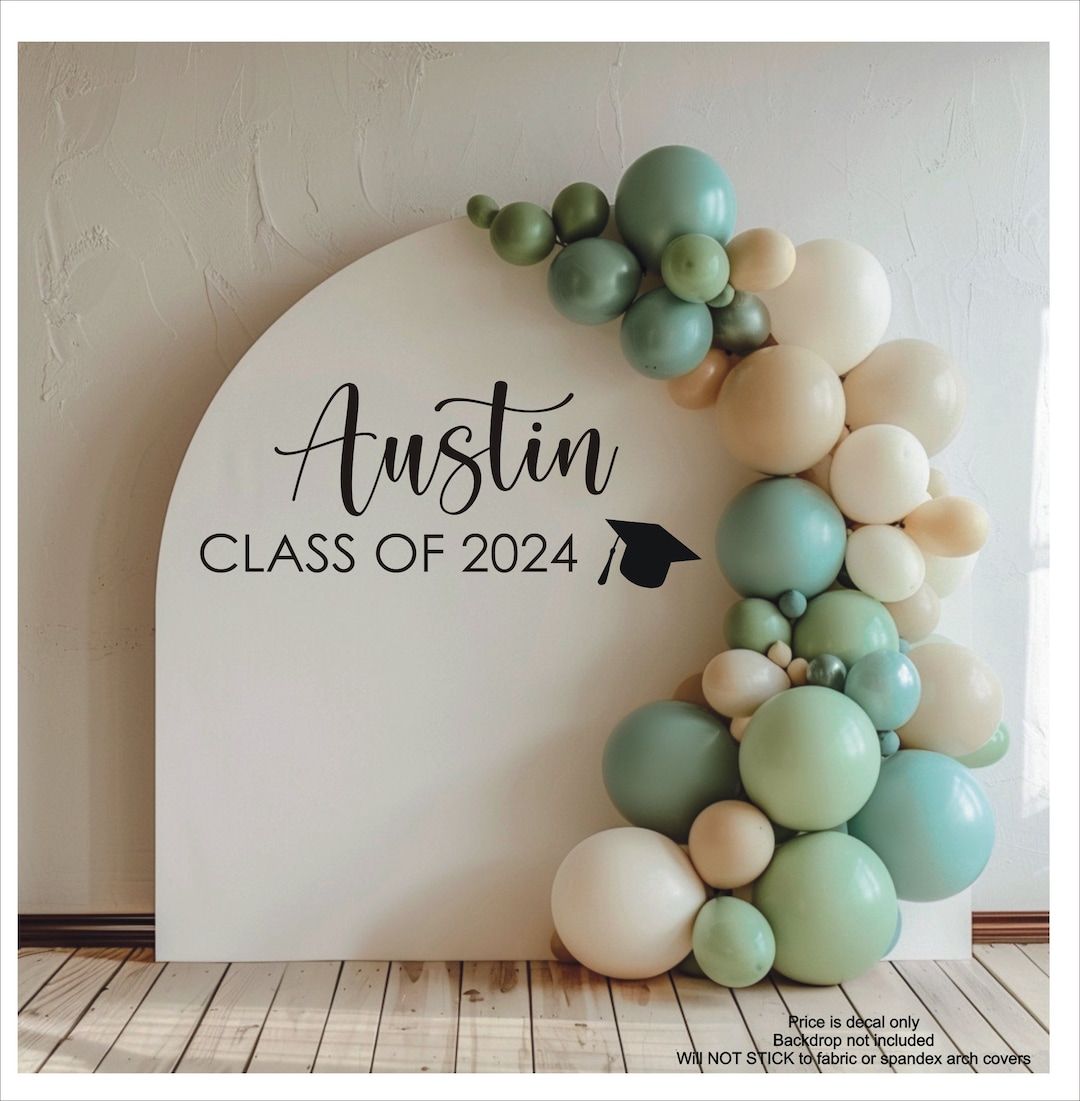 Graduation Decal for Grad Party Sign Class of 2024 Vinyl Decal for ...