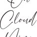 On Cloud Nine Decal for Baby Shower Cloud Baby Shower New Baby Vinyl ...