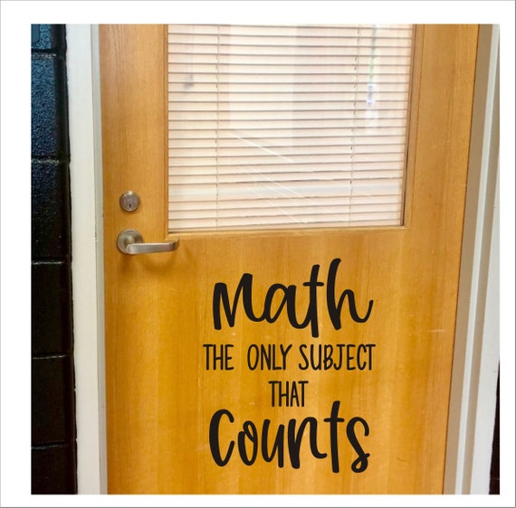 Math Vinyl Decal for Classroom Door or Wall Math Teacher Decal - Etsy
