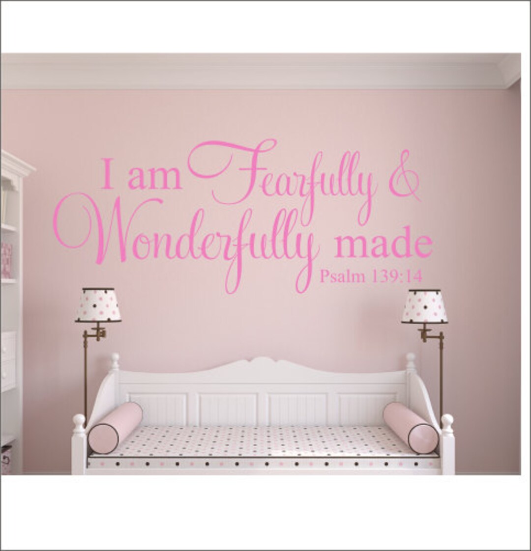 Fearfully and Wonderfully Made Decal Vinyl Wall Decal Psalm Bible Verse ...
