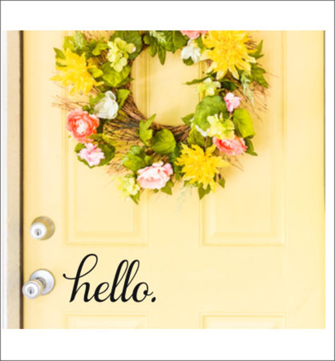 Hello Door Decal Door Vinyl Lettering for Door Curb Appeal Door Decor ...
