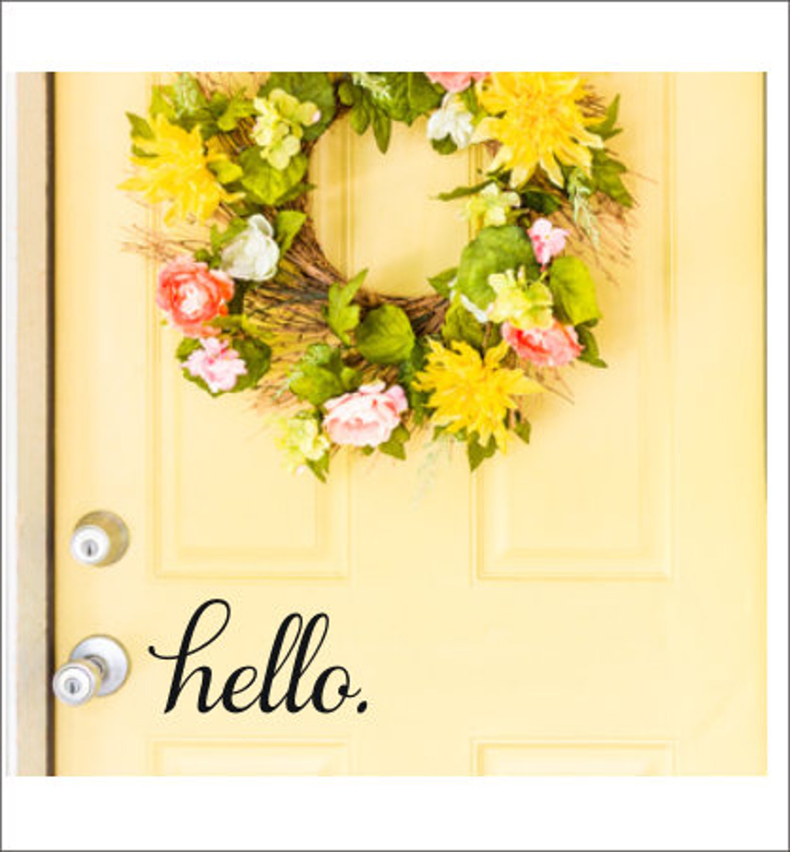 Hello Door Decal Door Vinyl Lettering for Door Curb Appeal Door Decor ...