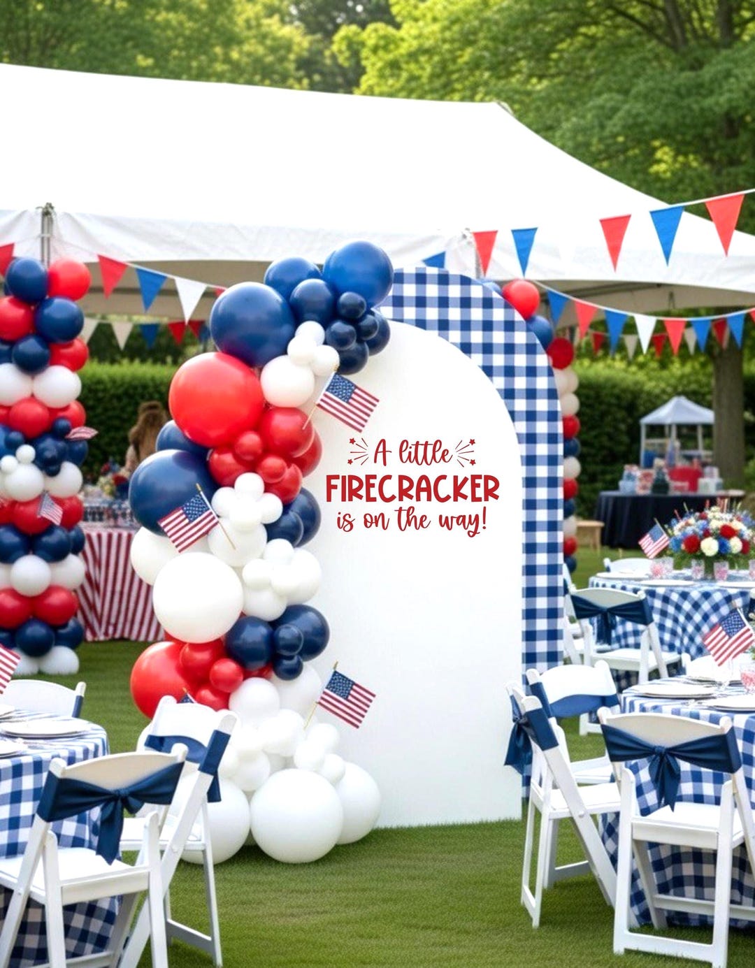Firecracker Baby Shower Decal: July 4th Sign Making, Independence Day ...