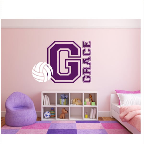Volleyball Wall Decal - Etsy