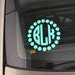 Large Dot Circle Monogram Car Monogram Decal Car Decal for Woman ...