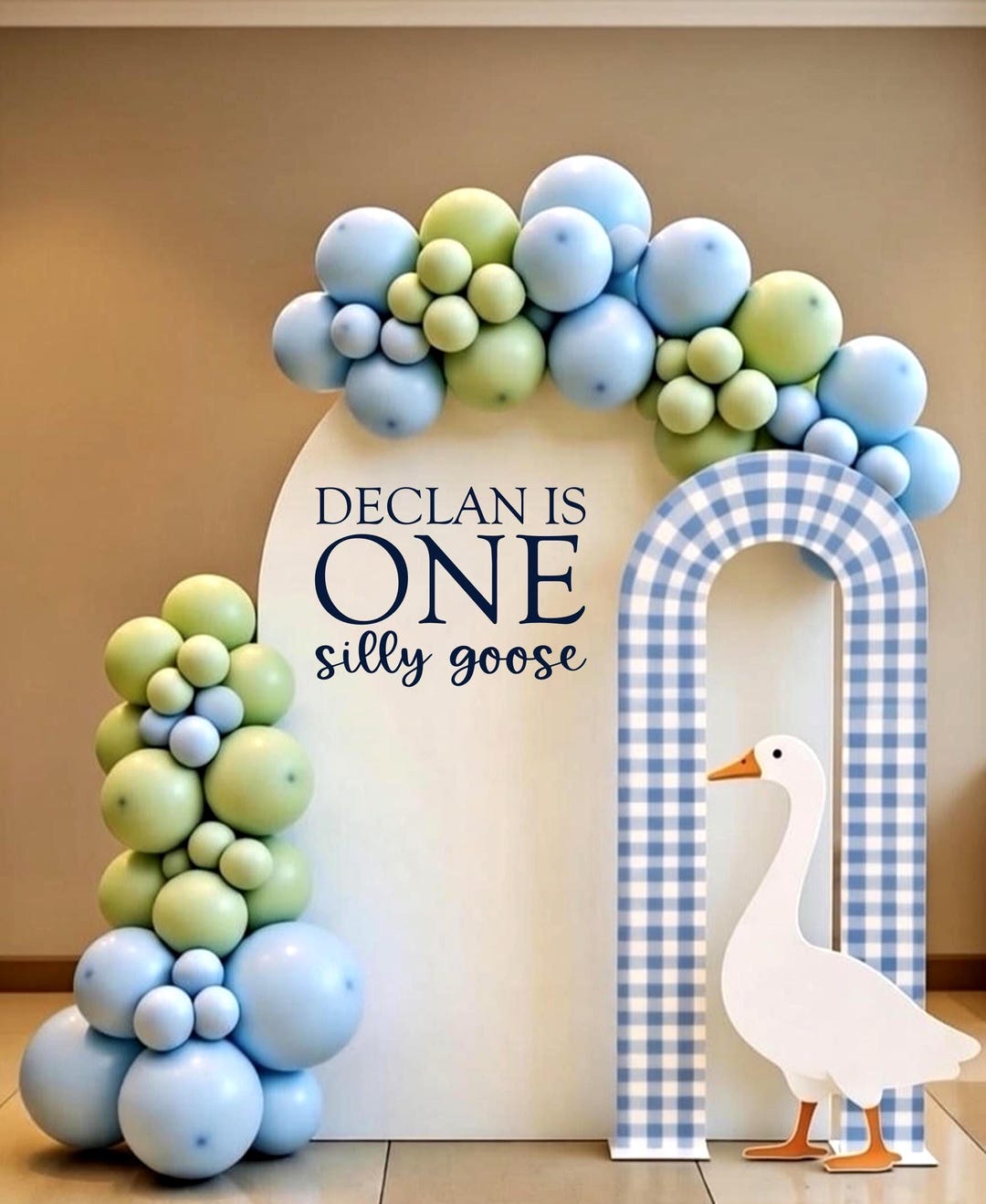 One Silly Goose Decal for First Birthday - Personalized Birthday Party ...