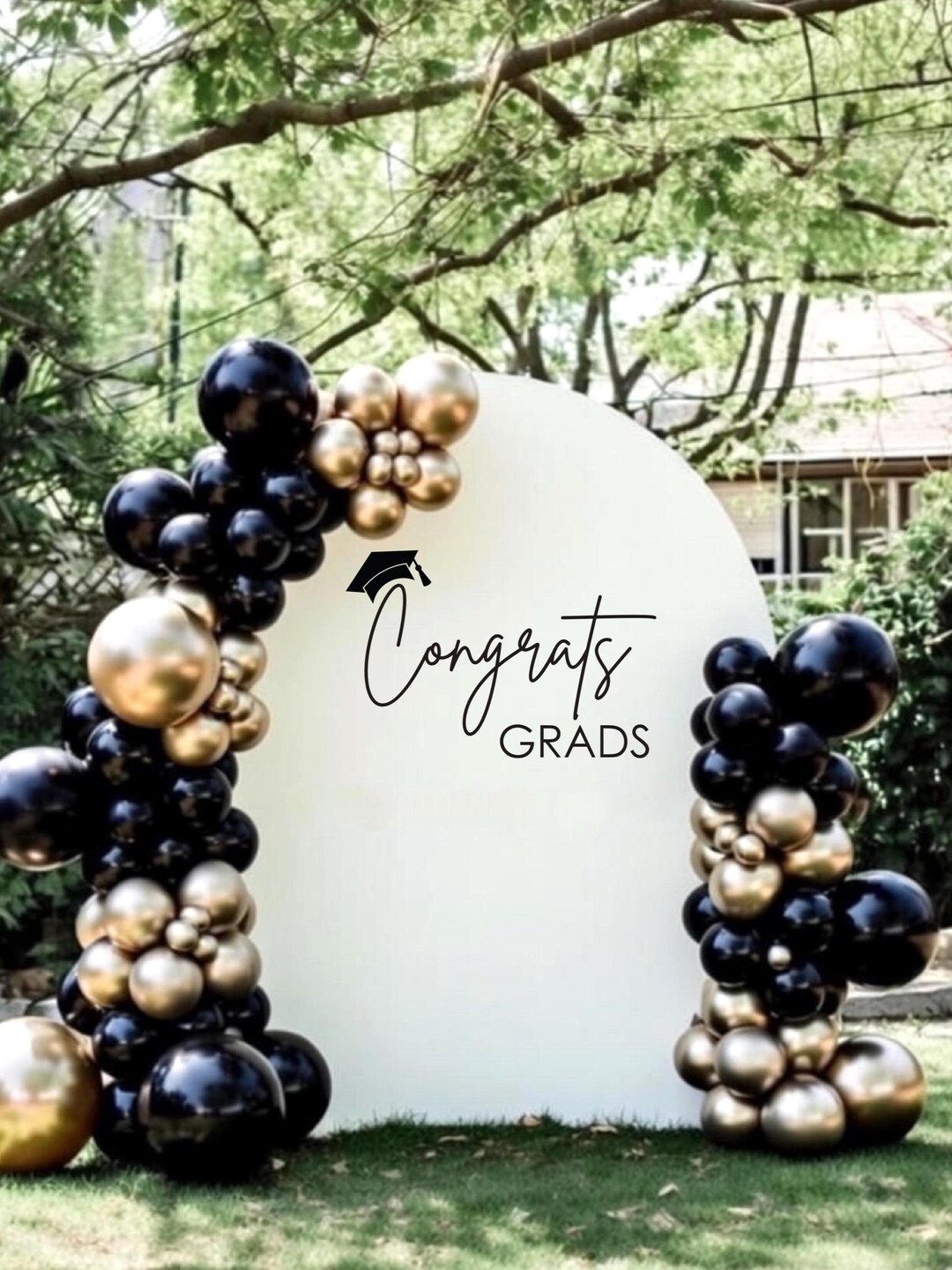 Congrats Grads Vinyl Decal - Vinyl Lettering for Graduation Party Sign ...