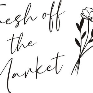 Fresh off the Market Vinyl Decal- Arch Sign Backdrop Decor- Spring ...