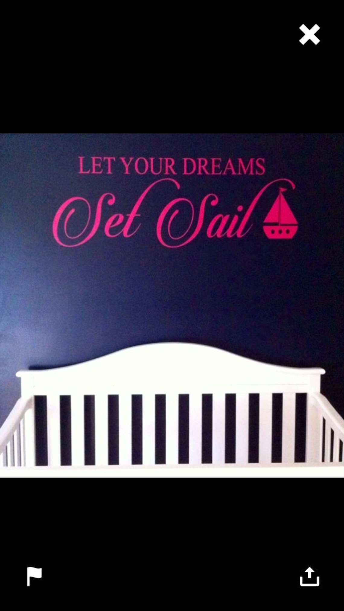 Nautical Wall Decal Let Your Dreams Set Sail Vinyl Wall Decor | Etsy