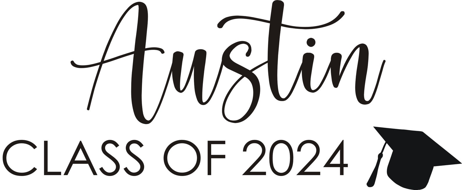 Graduation Decal for Grad Party Sign Class of 2024 Vinyl Decal for ...