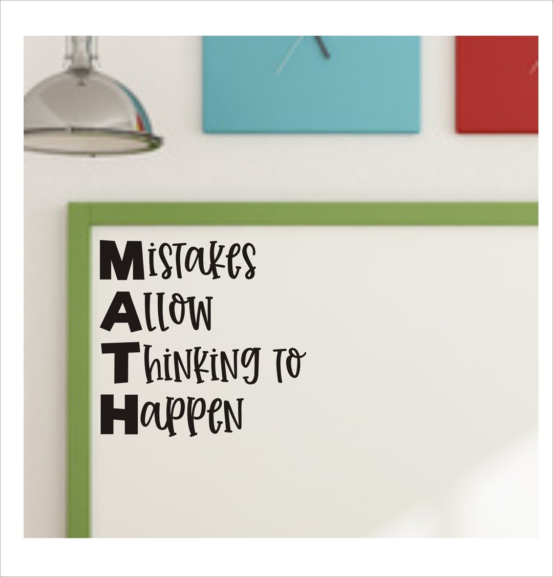 Mistakes Allow Thinking to Happen Decal for Whiteboard or Wall Math ...