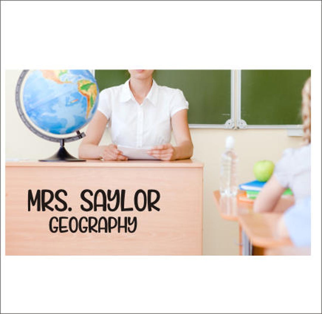 Personalized Teacher Decal Teacher Name Desk Decal Vinyl Decal for ...