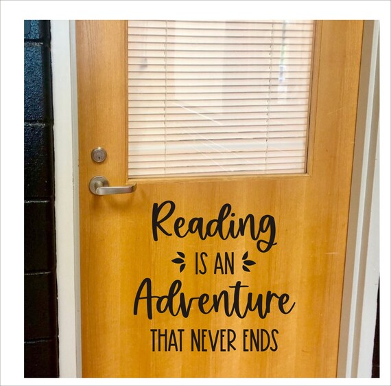 Reading Decal for Classroom Reading is an Adventure That Never - Etsy