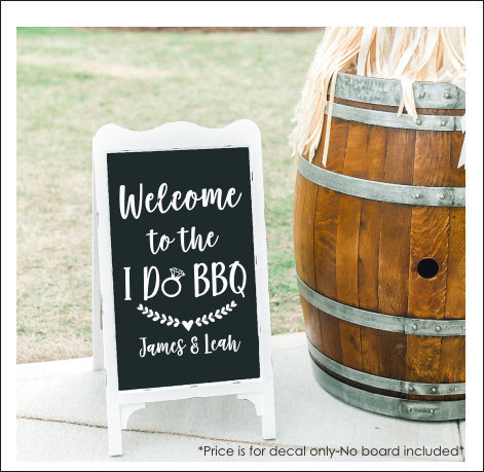 I Do BBQ Vinyl Decal for Sign Wedding Decor Wedding Rehearsal - Etsy