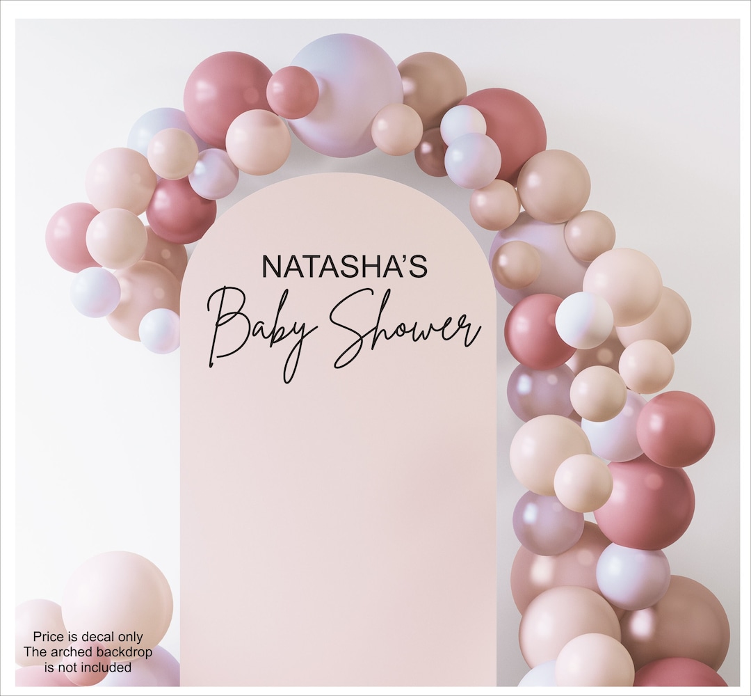 Baby Shower Decal for Balloon Arch Sign DIY Vinyl Decal for Baby Shower ...