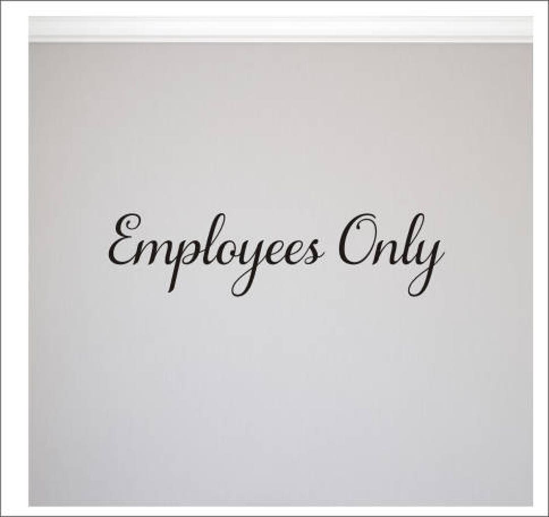Employees Only Decal Business Vinyl Decal Wall Decal for Hair Salon ...