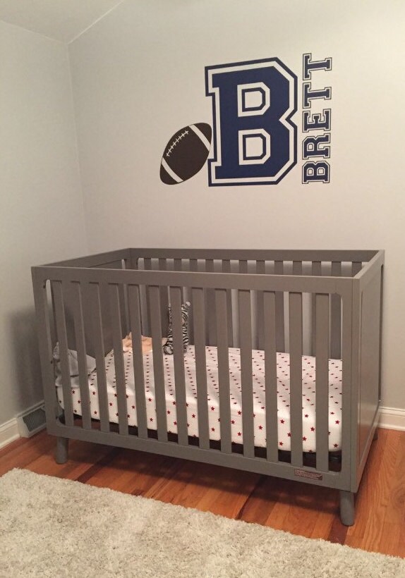 Varsity Letter Monogram Football Decal Vinyl Wall Decal Sports - Etsy