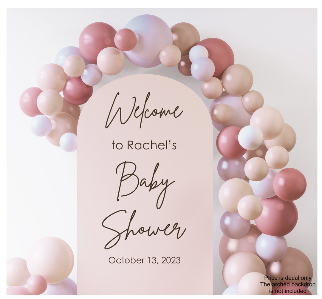 Baby Shower Decal for Welcome Sign or Balloon Arch Baby Shower Decor ...