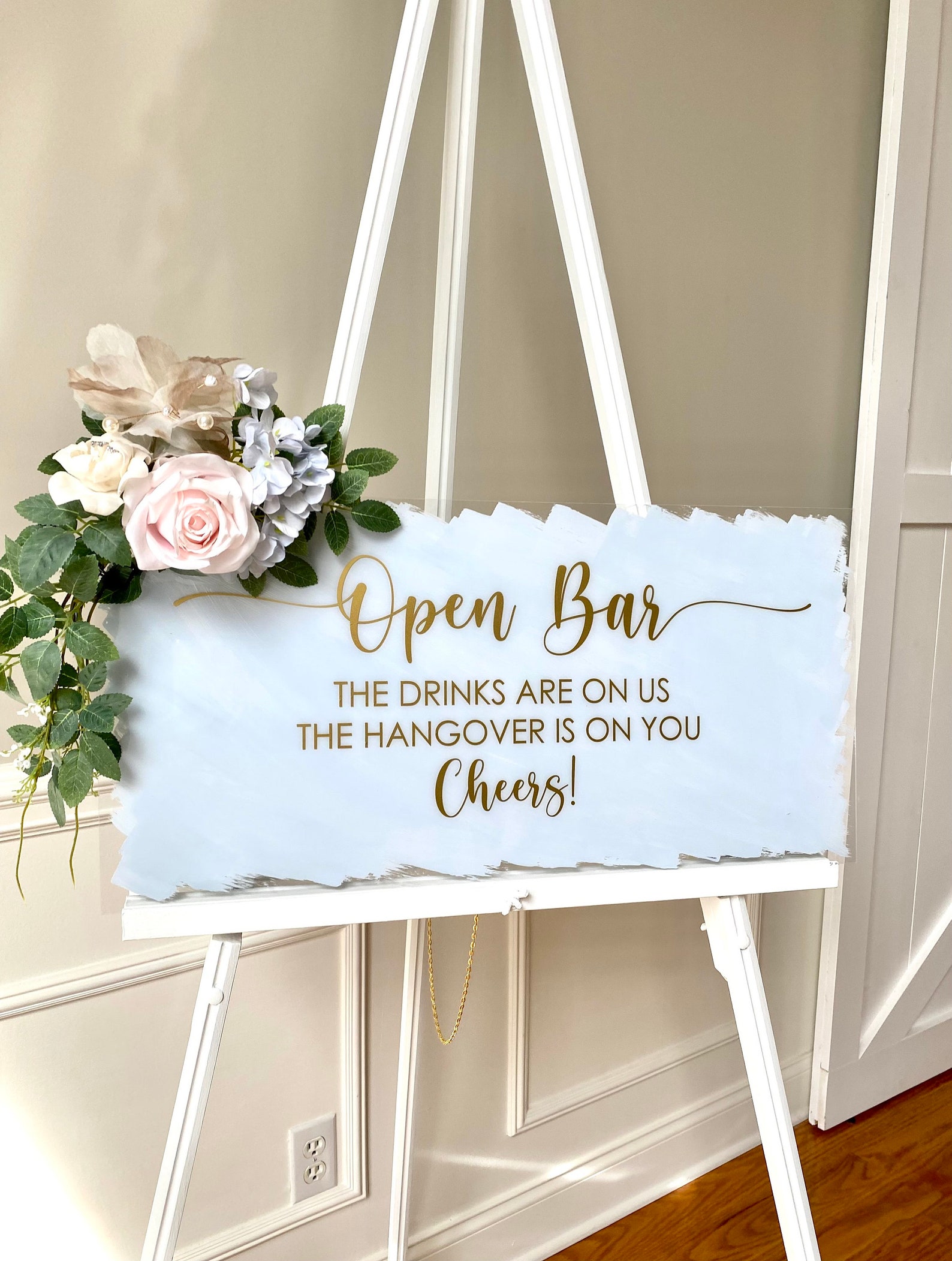 Open Bar Decal for Sign Making Open Bar Vinyl for Mirror the | Etsy