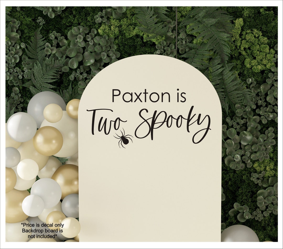 Two Spooky Decal for Birthday Party Sign Making Halloween Second ...