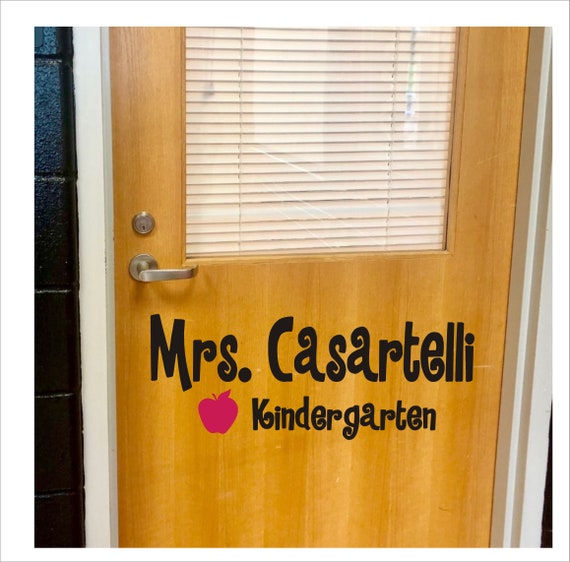 Teacher Personalized Vinyl Decal Wall Door Desk Name Decal - Etsy