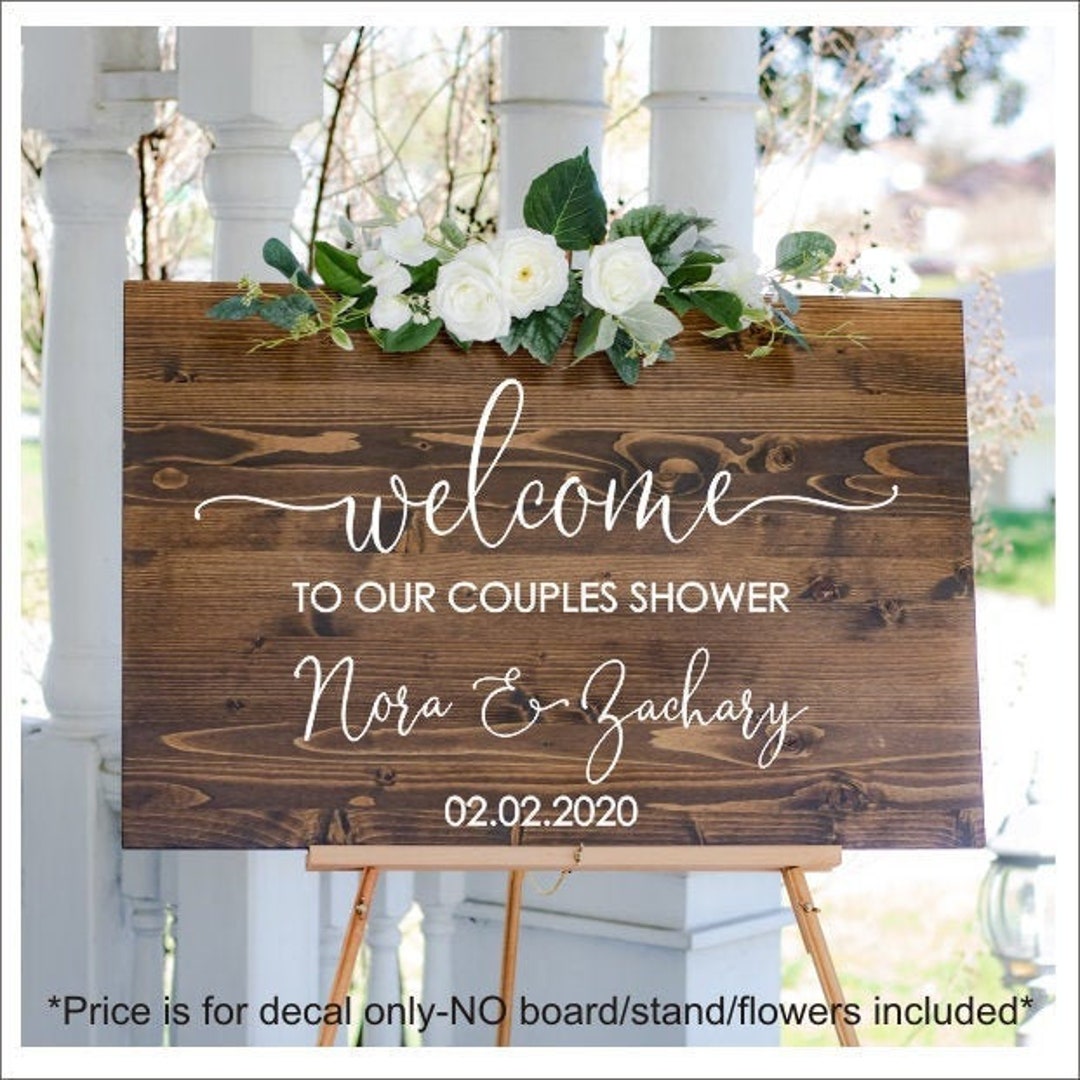 Couples Shower Decal for Sign Making Vinyl Decal for Wedding Shower ...