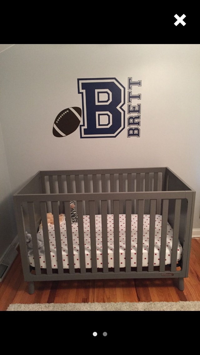 Varsity Letter Monogram Football Decal Vinyl Wall Decal Sports - Etsy