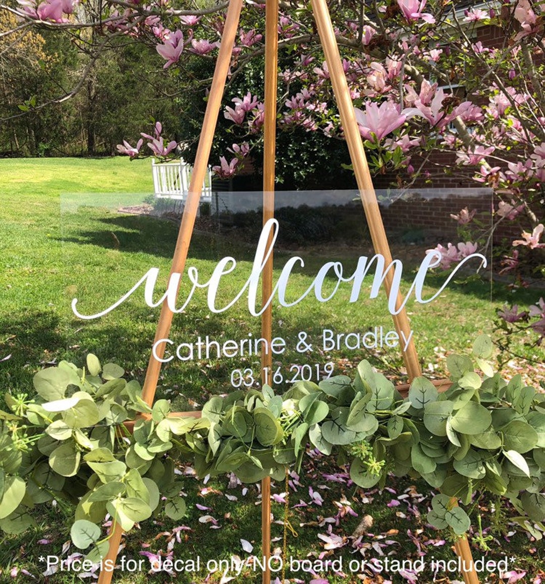 Wedding Decal Welcome Wedding Sign Vinyl Decal for Wedding Welcome ...