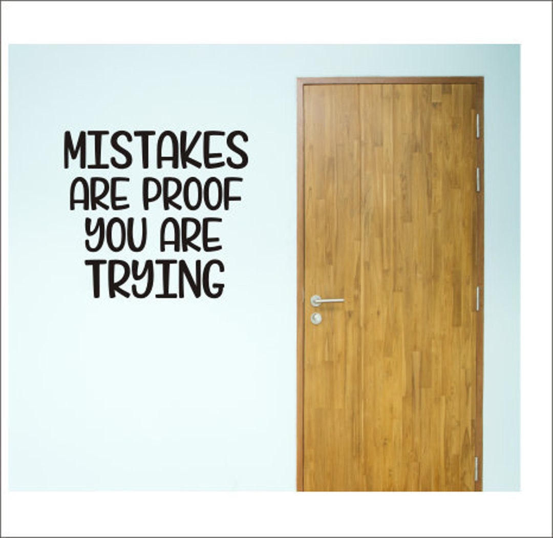 Mistakes Classroom Decal Vinyl Decal Wall or Door Decal Teacher Back to ...