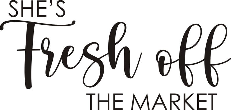 Fresh off the Market Decal, Bridal Shower Sign Vinyl - Etsy