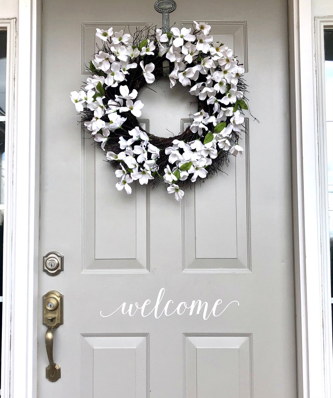 Welcome Decal for Front Door Vinyl Decal for Door Greeting Welcome ...