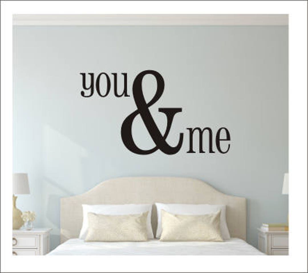 You & Me Large Vinyl Wall Decal Housewares Home Decor Master Bedroom ...