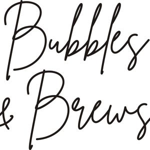 Bubbles and Brews Decal for Backdrop Arch or Sign Champagne and Beer ...