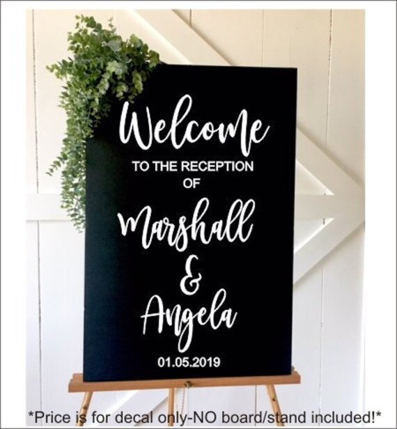 Welcome Wedding Reception Decal-Vinyl Decal for Bride and | Etsy