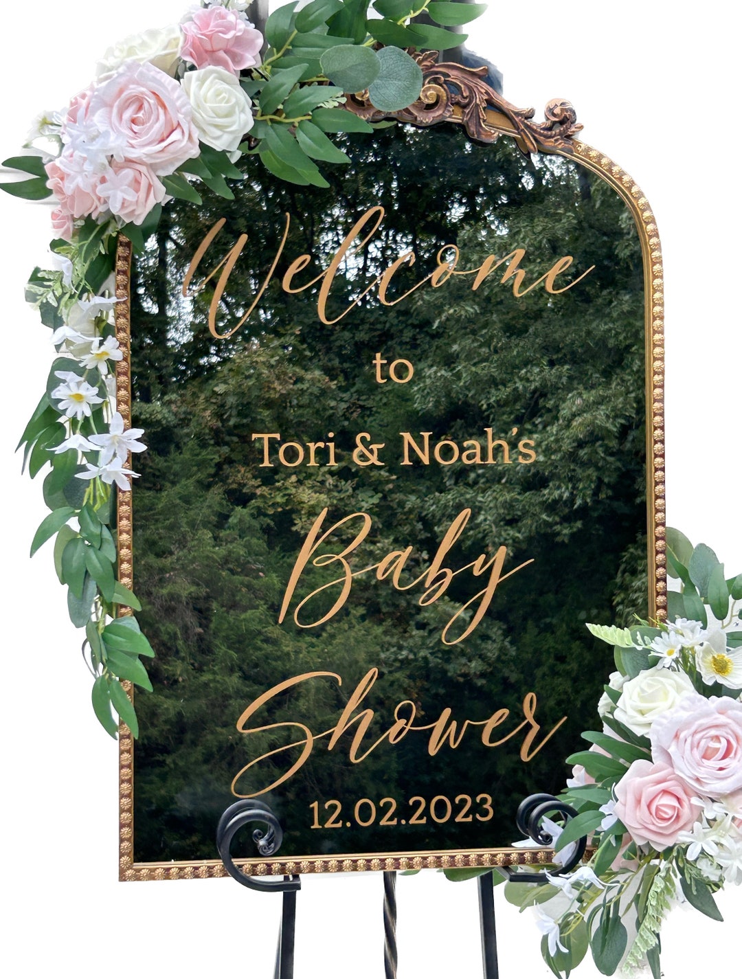 Baby Shower Decal for Mirror or Sign Couples Baby Shower Vinyl Decal ...